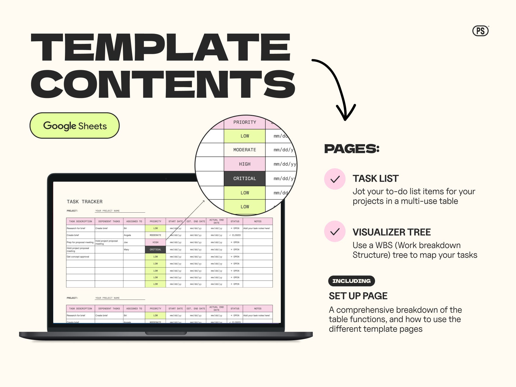 Task Tracker Template Google Sheets | Action Plan Spreadsheet for ...