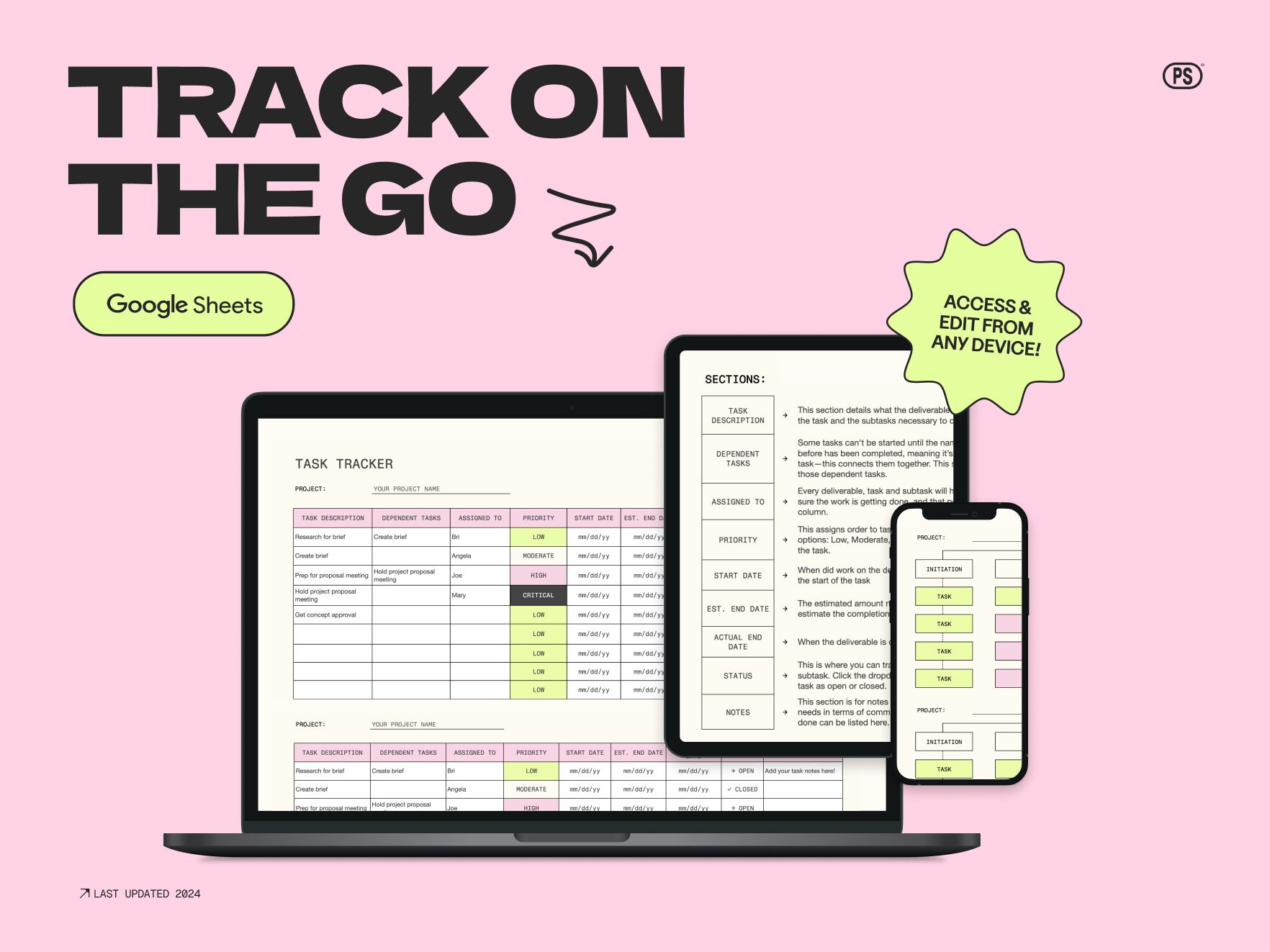 Task Tracker Template Google Sheets | Action Plan Spreadsheet for ...