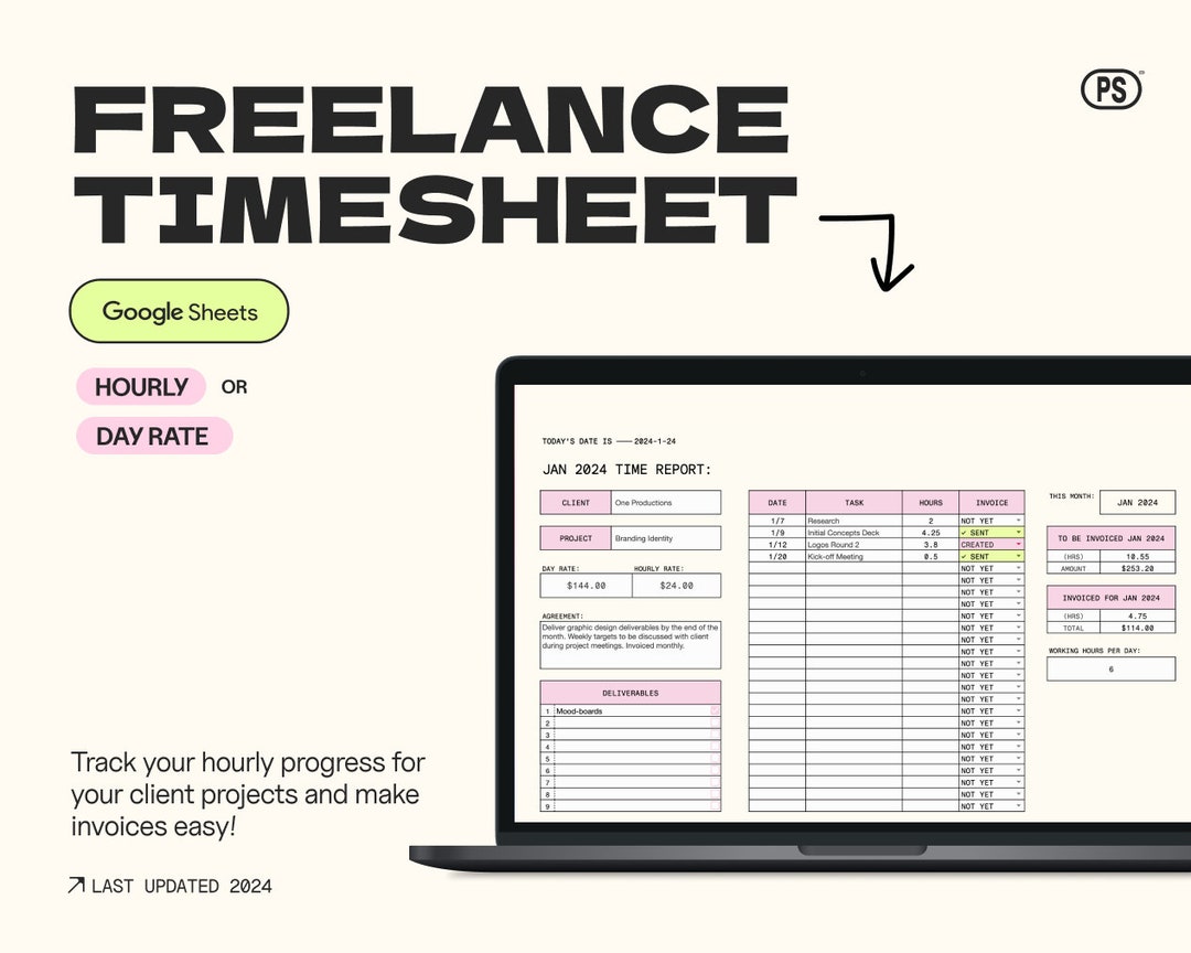 Basic Time Keeper for Google Sheets | Timesheet Template for ...