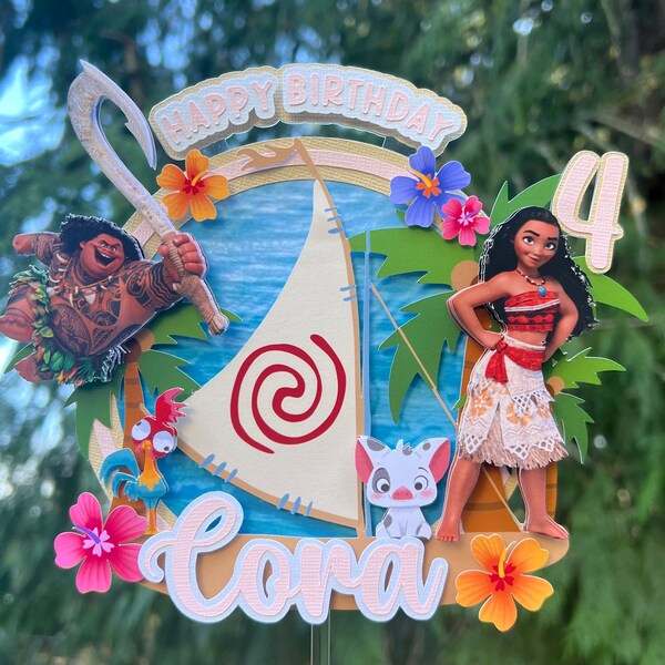 Moana Cake Topper - Etsy