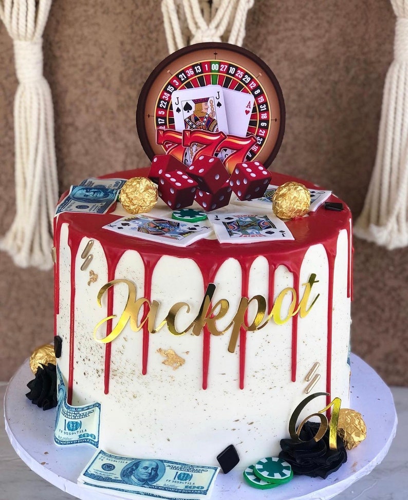 Casino Themed Cake Topper | Etsy
