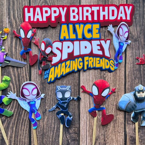 Spidey Cake Topper Spidey and His Amazing Friendscustom Cake - Etsy