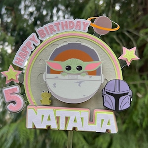 Baby Yoda Cake Topper - Etsy