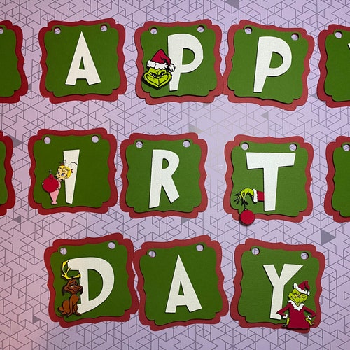 Grinch Milestone Banner Grinch Birthday Grinch Christmas - Etsy