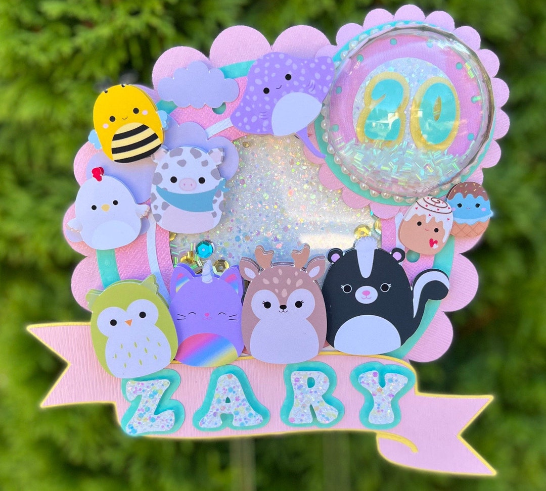 Squish-mallow Inspired Cake Topper - Etsy