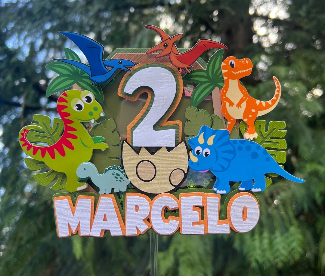 Dinosaur Cake Topper - Etsy