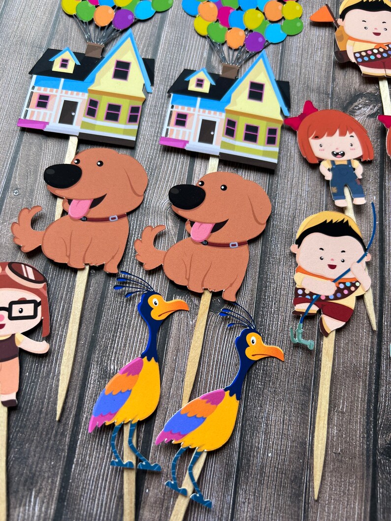 Up Cupcake Toppers - Etsy