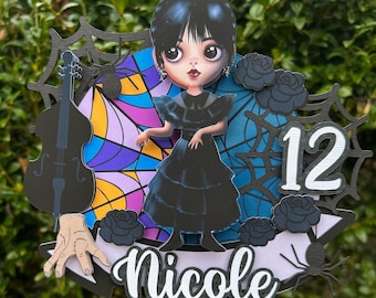 Wednesday Addams Birthday Cake Topper - Etsy