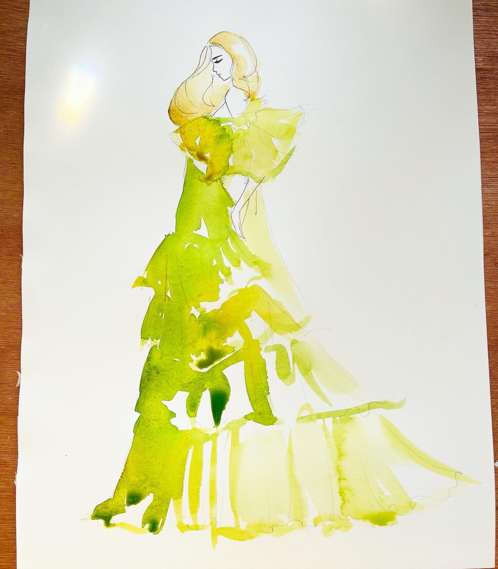 Hand Painted Red Carpet Fashion Illustration, Custom Fashion ...