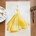 Hand Painted Evening Gown Custom Fashion Illustration: Personalized ...