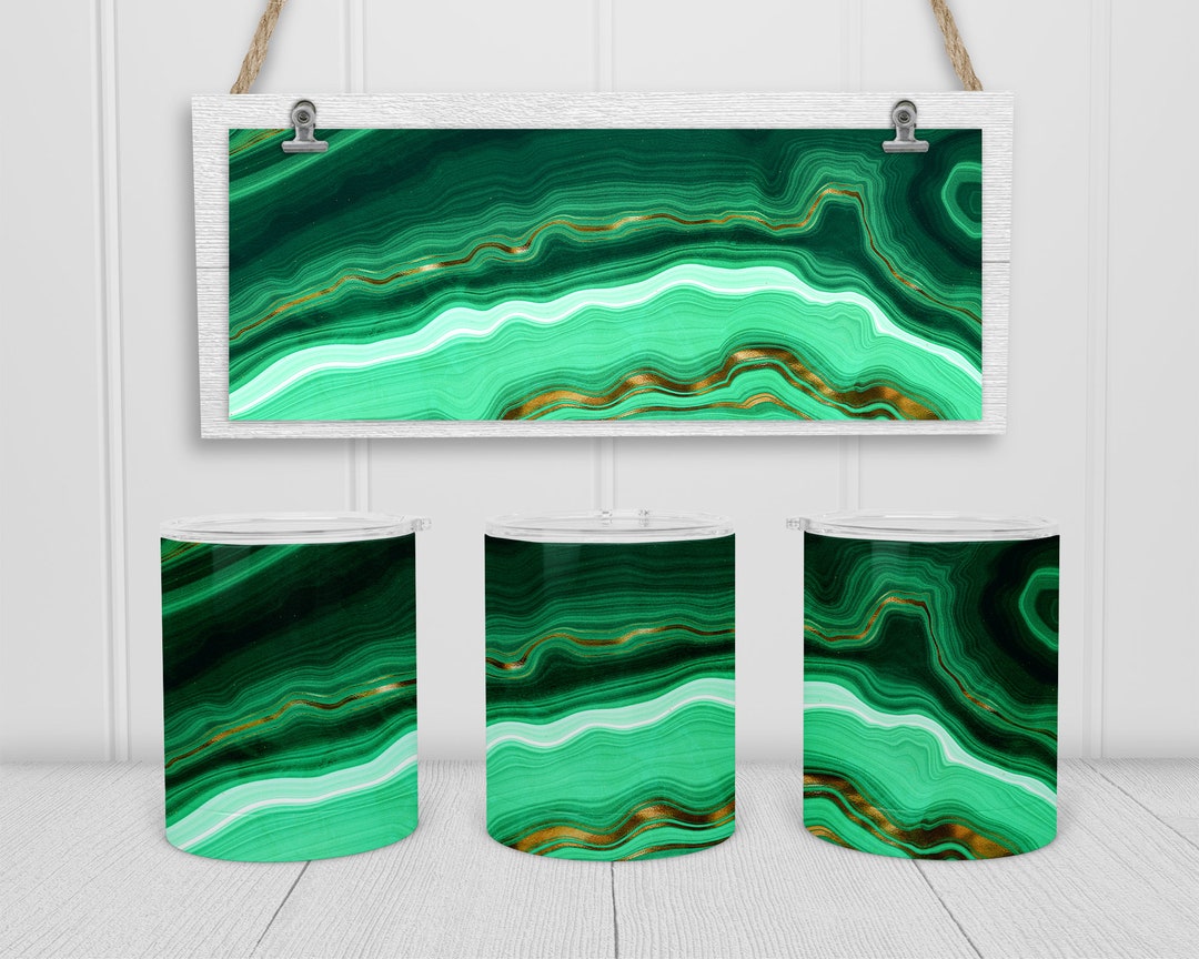 4 Sizes - Green Marble Sublimation Digital Design | 10oz | 20oz | 30oz ...