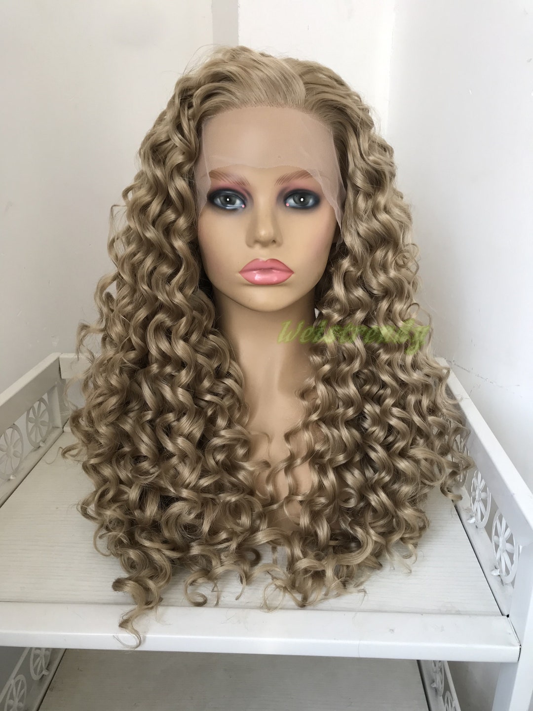 Blonde Long Ring Curls Hair Premium Synthetic Fibre Heat Safe - Etsy UK
