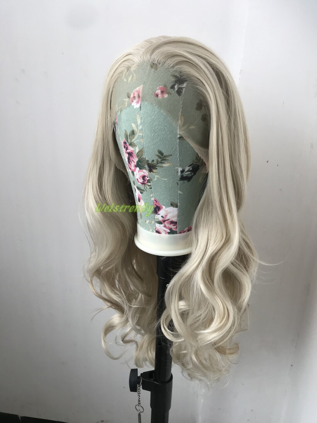 Mixed Ash Blonde Long Straight Waves Hair Premium Synthetic Lace Front ...