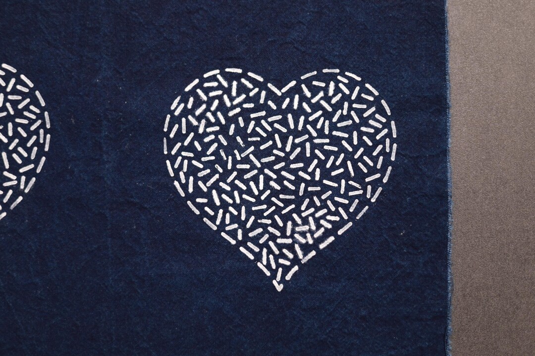 Heart Shape Stencil Sashiko Embroidery Template and Sampler - Etsy