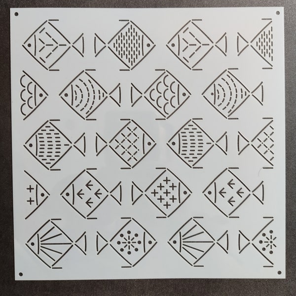 Sashiko Stencil - Etsy
