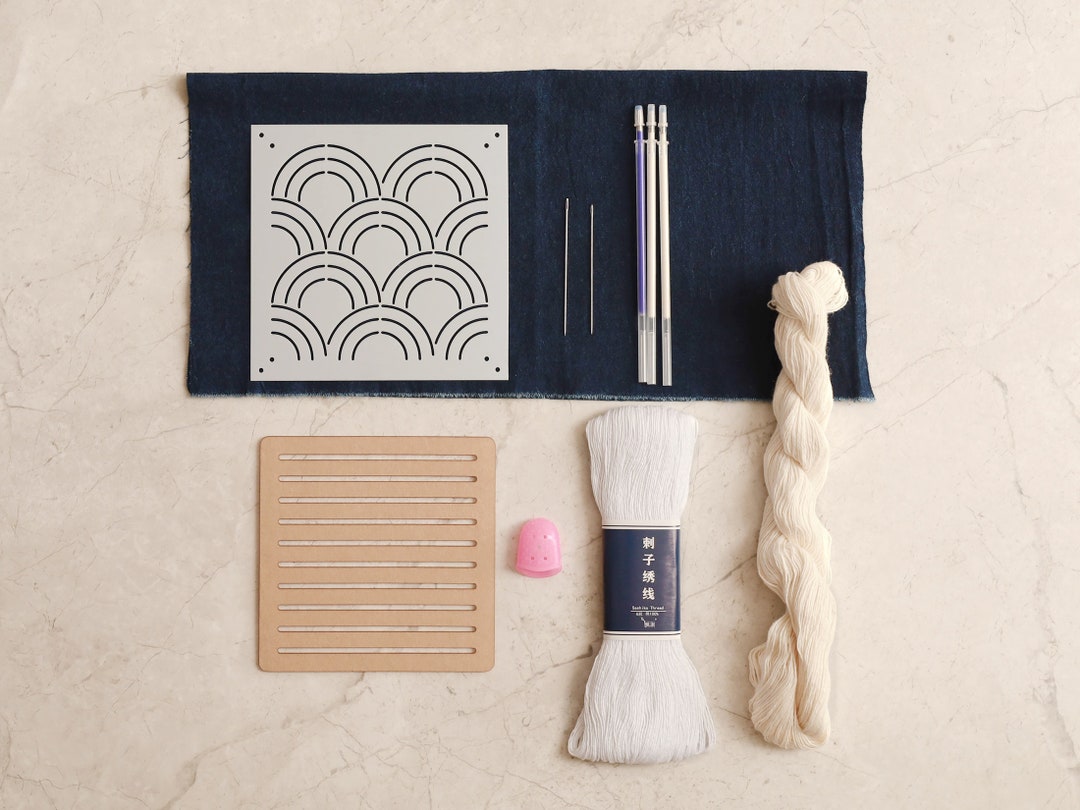 Craft Kit Sashiko Embroidery Starter Kit Perfect for Beginner Boro Kit ...