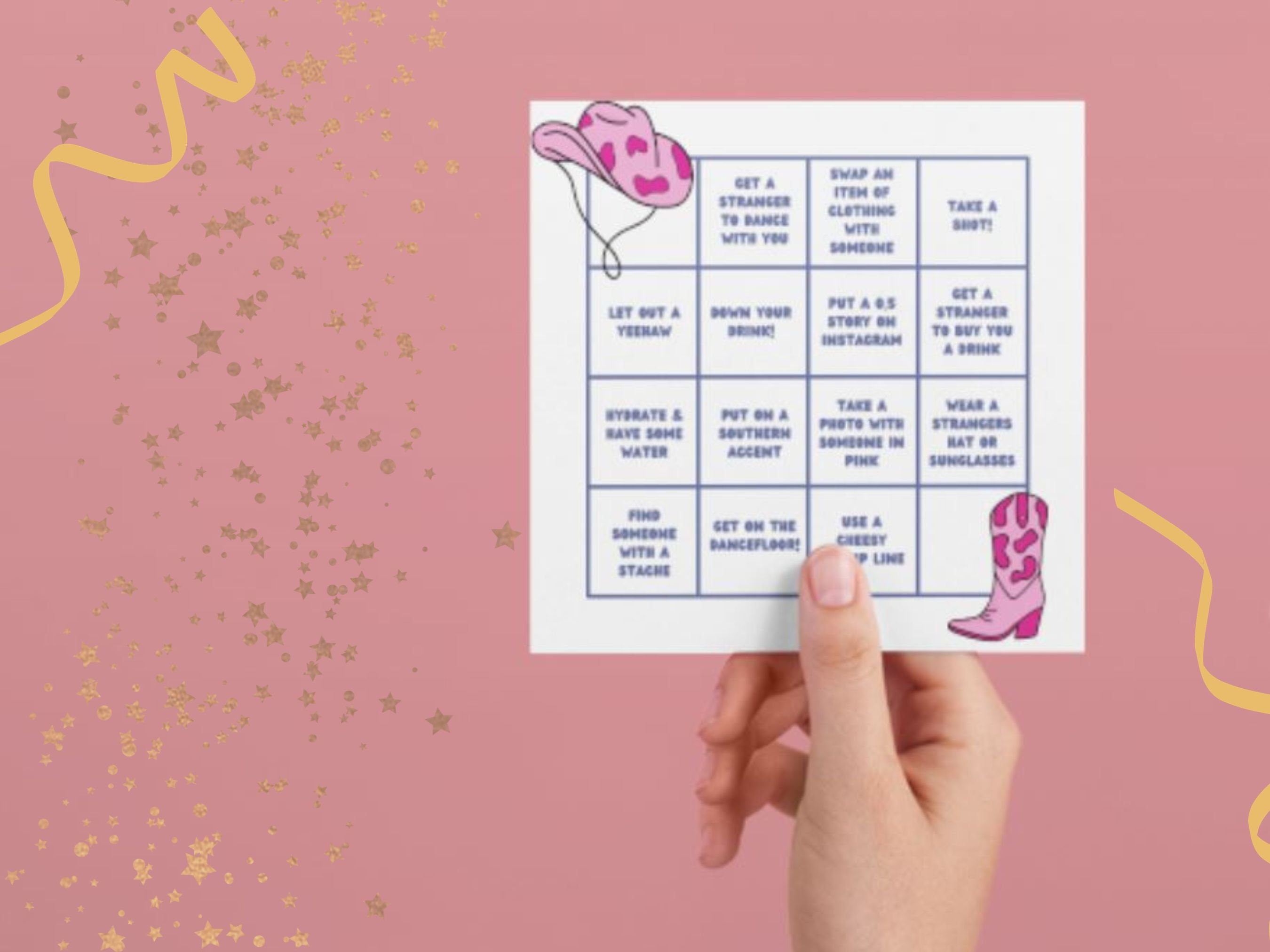 Modern Bachelorette Bingo Game, Hen Party Game, Dirty Bingo, Birthday ...