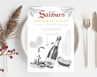 Saltburn Movie Invitation, Party Invite Template, Printable Invite ...