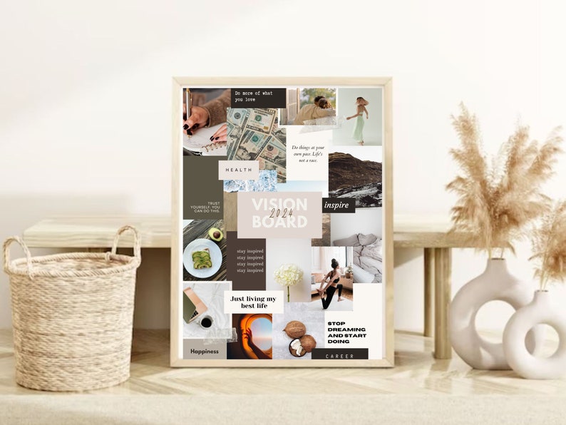 Vision Board Kit and Mapping Workbook, Manifestation Kit for Law of ...