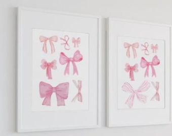 Coquette Pink Bows Digital Wall Art/poster - Etsy