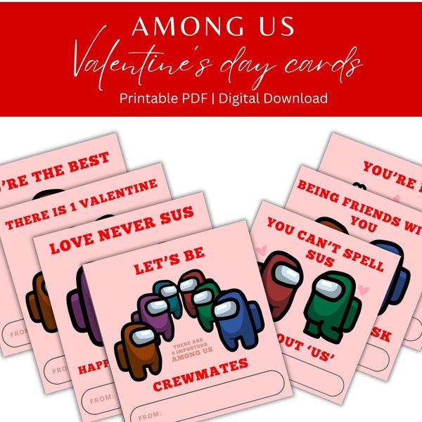 Among Us Valentine Card - Etsy