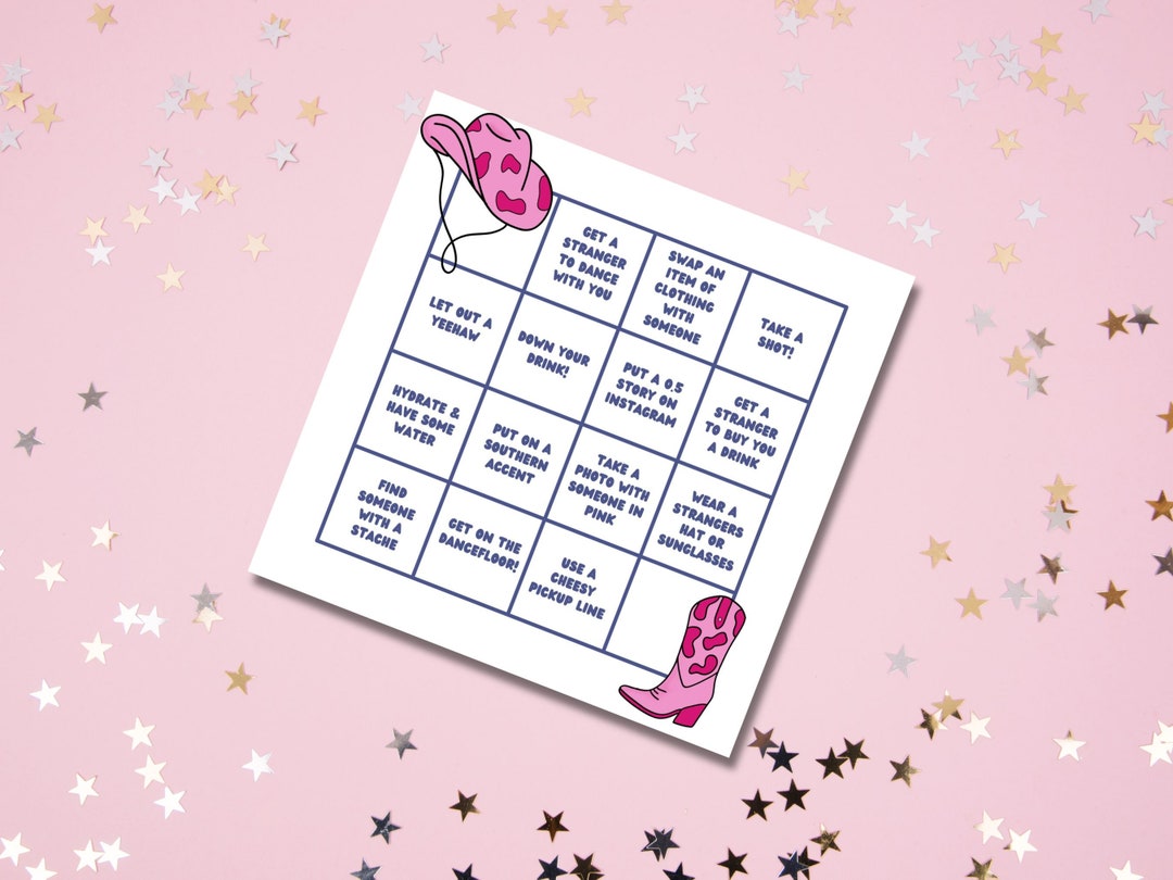 Modern Bachelorette Bingo Game, Hen Party Game, Dirty Bingo, Birthday ...