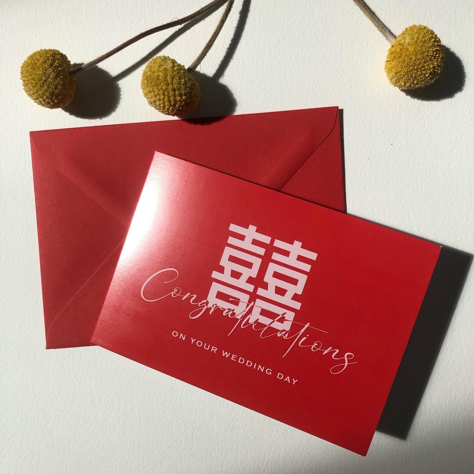 Double Happiness Wedding Card: Chinese Congratulations Card - Etsy UK