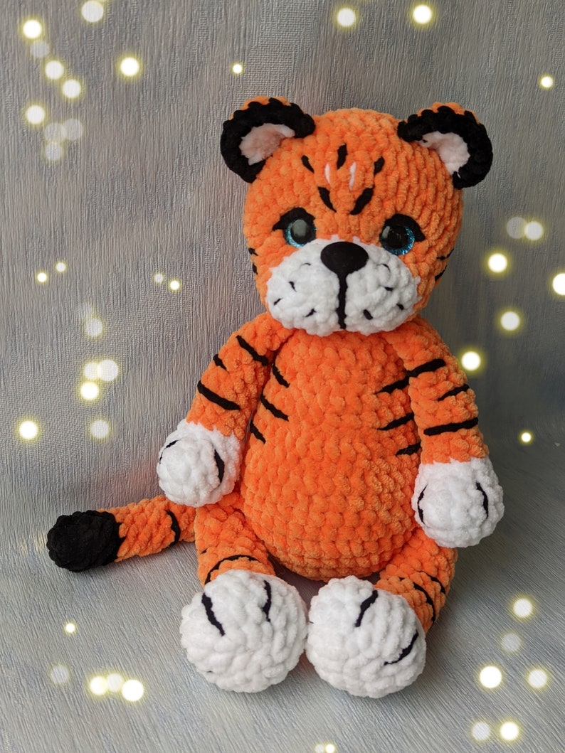 Tiger Crochet Pattern PDF English Plush Stuffed Tiger | Etsy UK