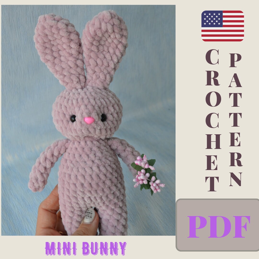 PDF Pattern Crochet Mini Bunny. Amigurumi Pattern.easter Bunny - Etsy