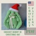 Crochet Bunny Pattern PDF. Cute Bunny Long Ears. Amigurumi Pattern ...
