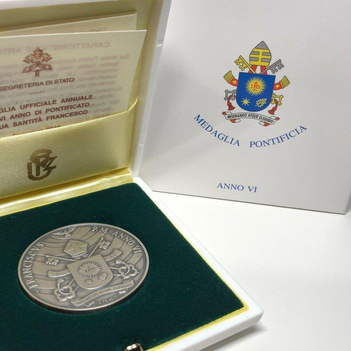 Silver Annual Papal Medal Year 6 2018 Pope Francis | Etsy
