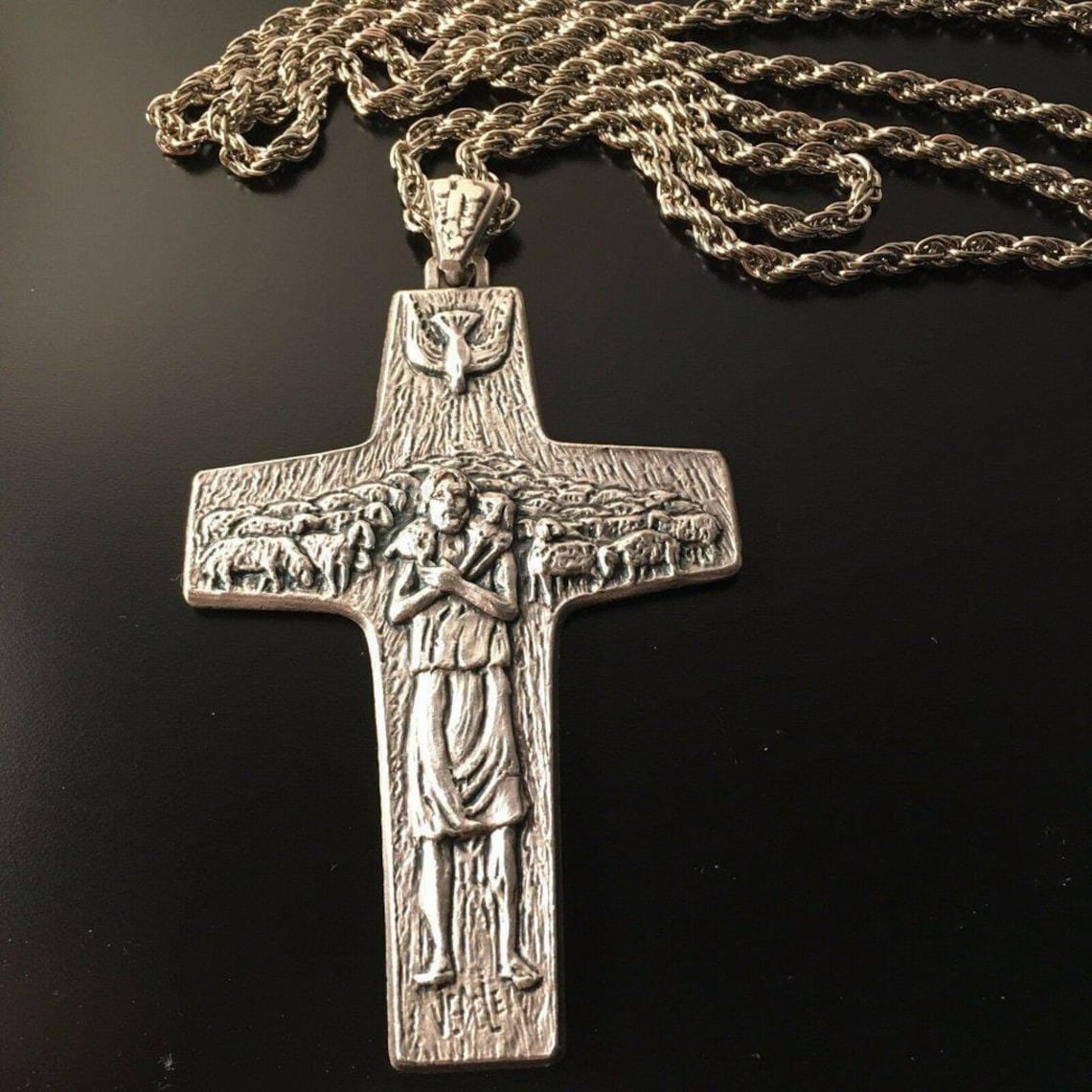 Pope Francis Original Pectoral Cross Good Pastor Crucifix - Etsy