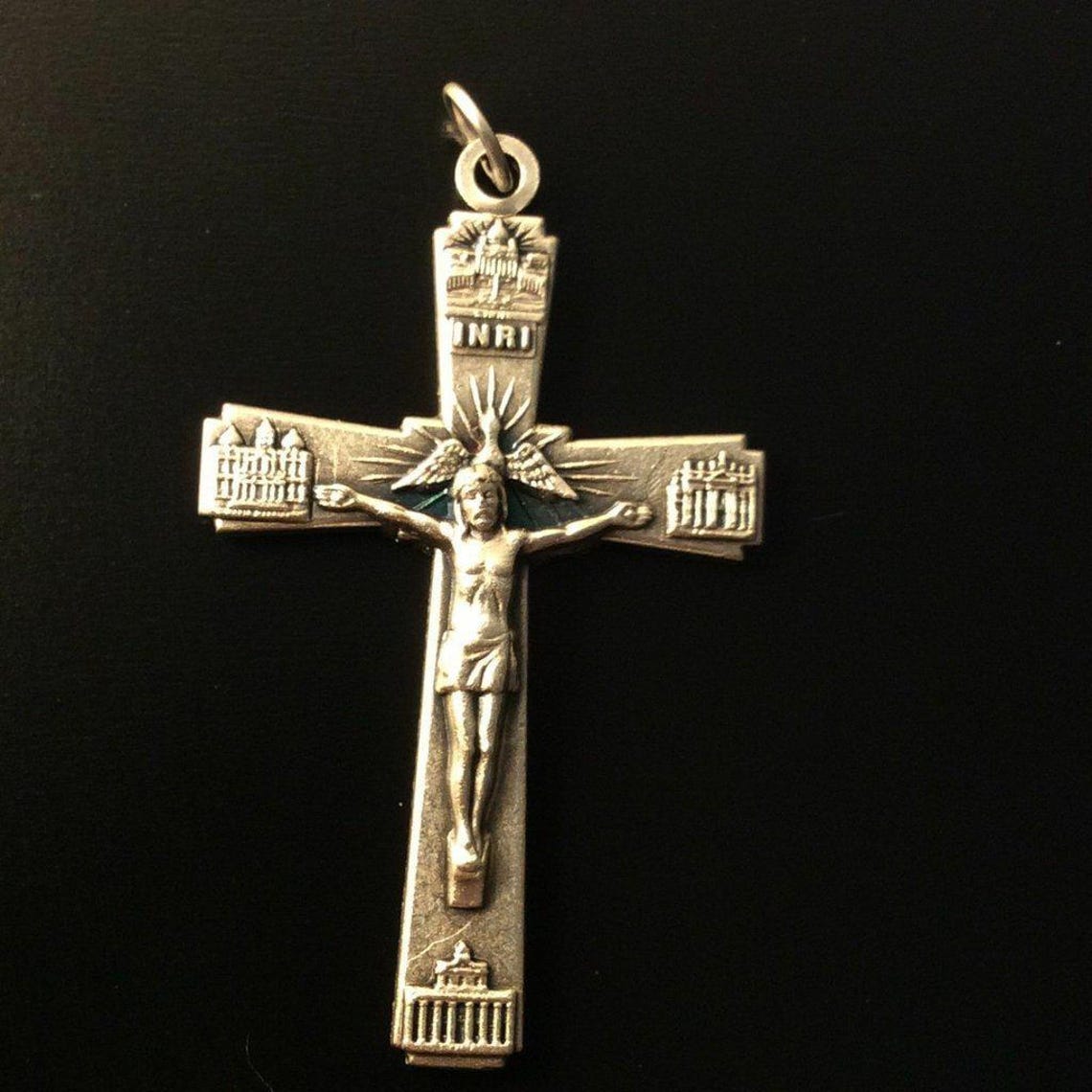 Crucifix - Blessed by Pope - Cross - Rosary Parts - Metal - Pendant - Etsy