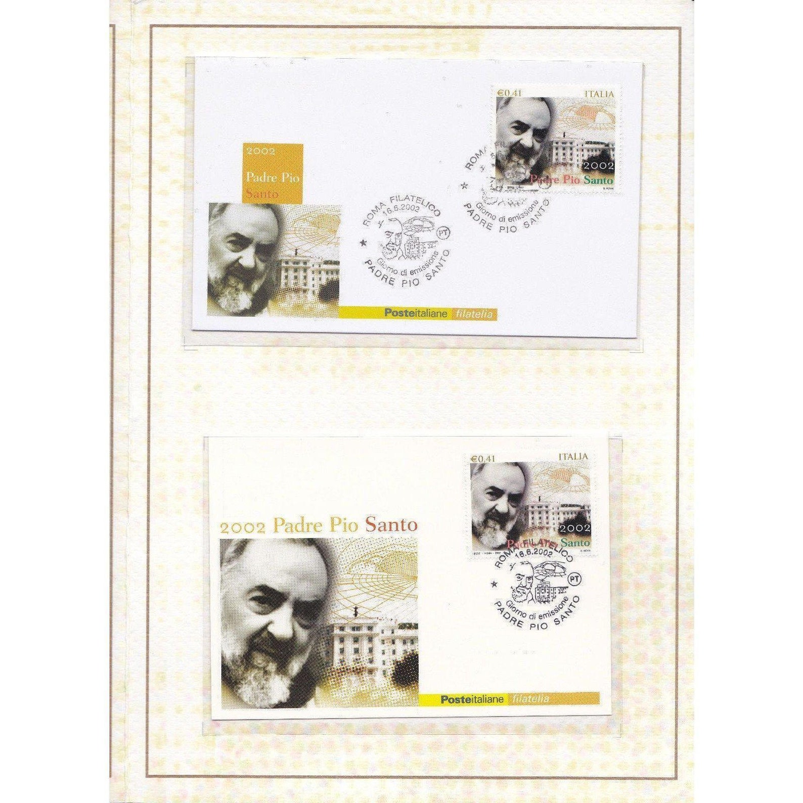 St. Padre Pio Blessed Stamps Mnh Folder 2002 | Etsy