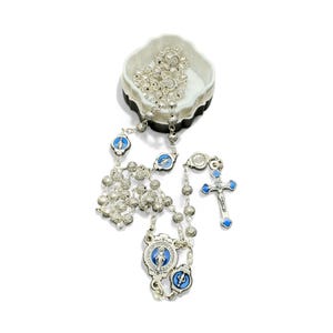 Blessed Virgin Mary - Our Lady -tiny Rosary Blessed by Pope - Etsy