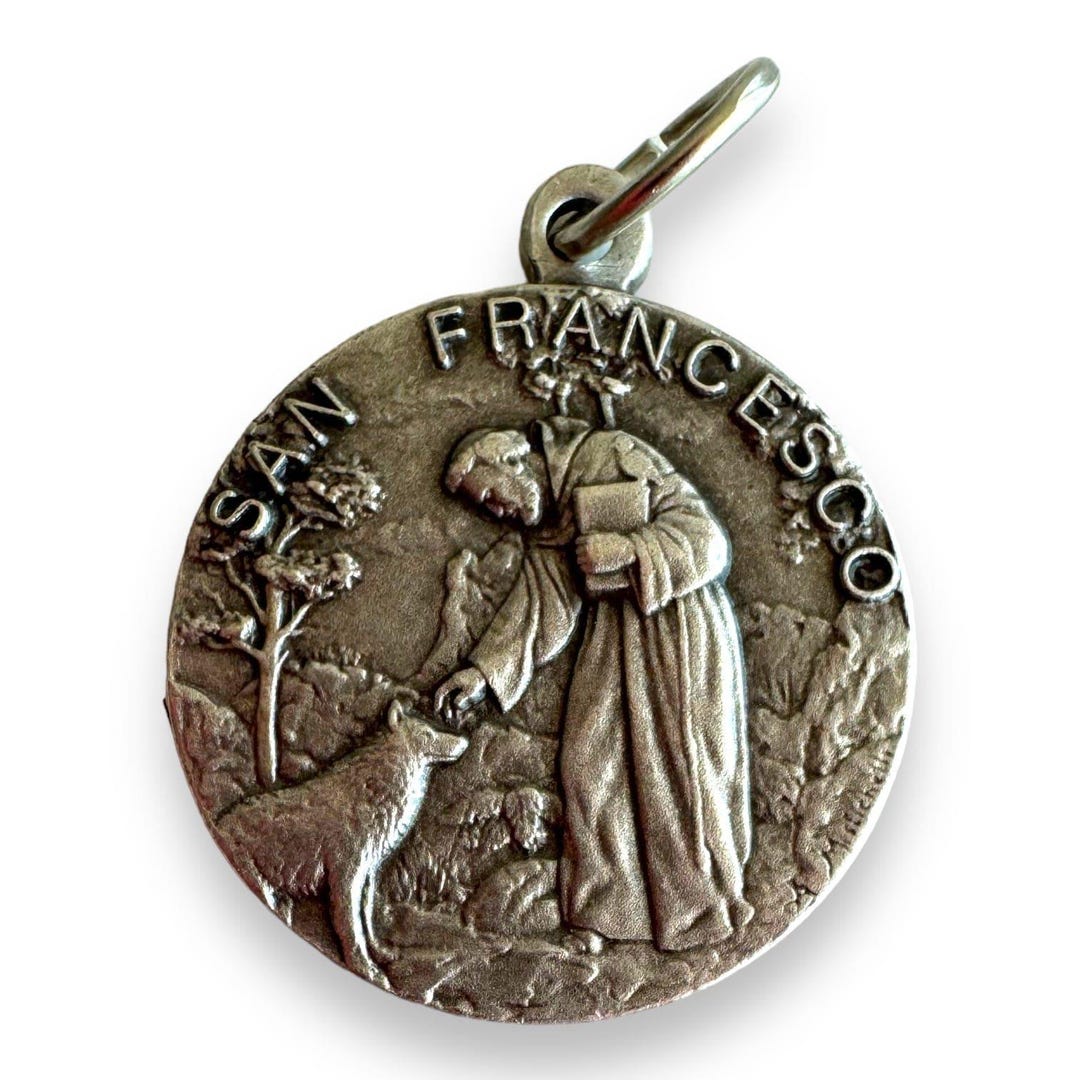Blessed by Pope - St. Francis & Wolf Franciscan Medal - Franciscan ...