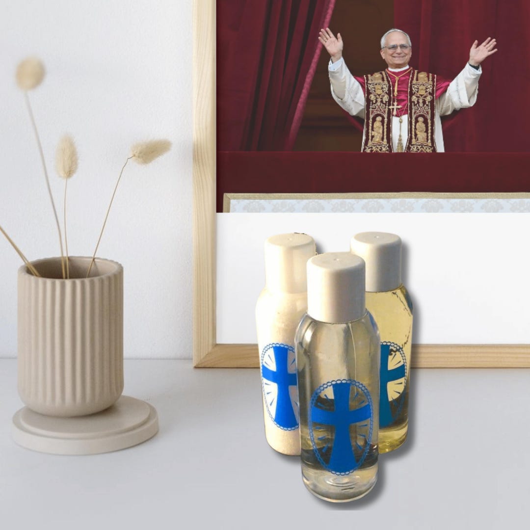 Exorcised Holy Water Oil & Salt SET - Blessed by Pope Leo XIV - Etsy
