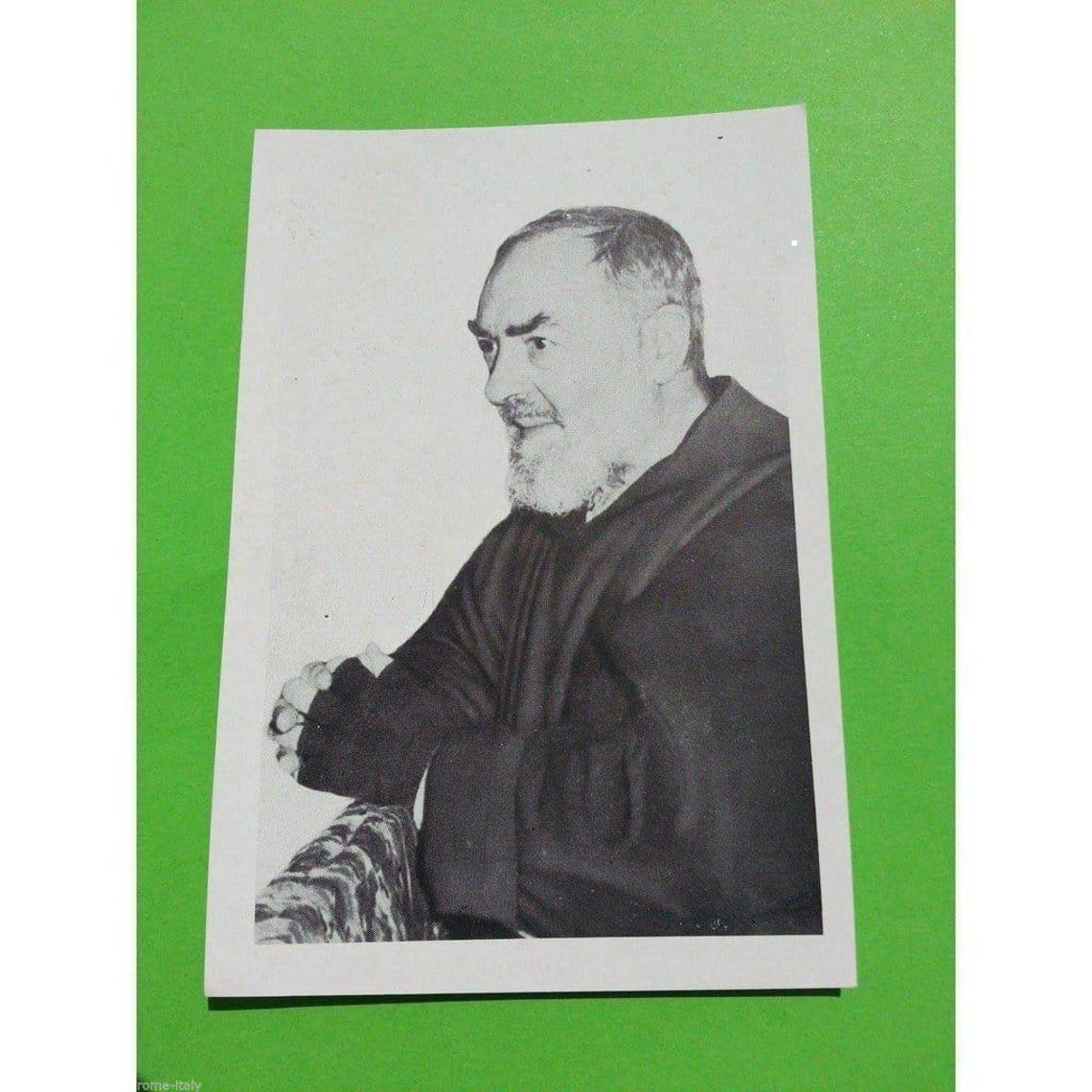 St. Padre Pio Rare Vintage Photo Holy Card - Saint Father Pio Picture ...