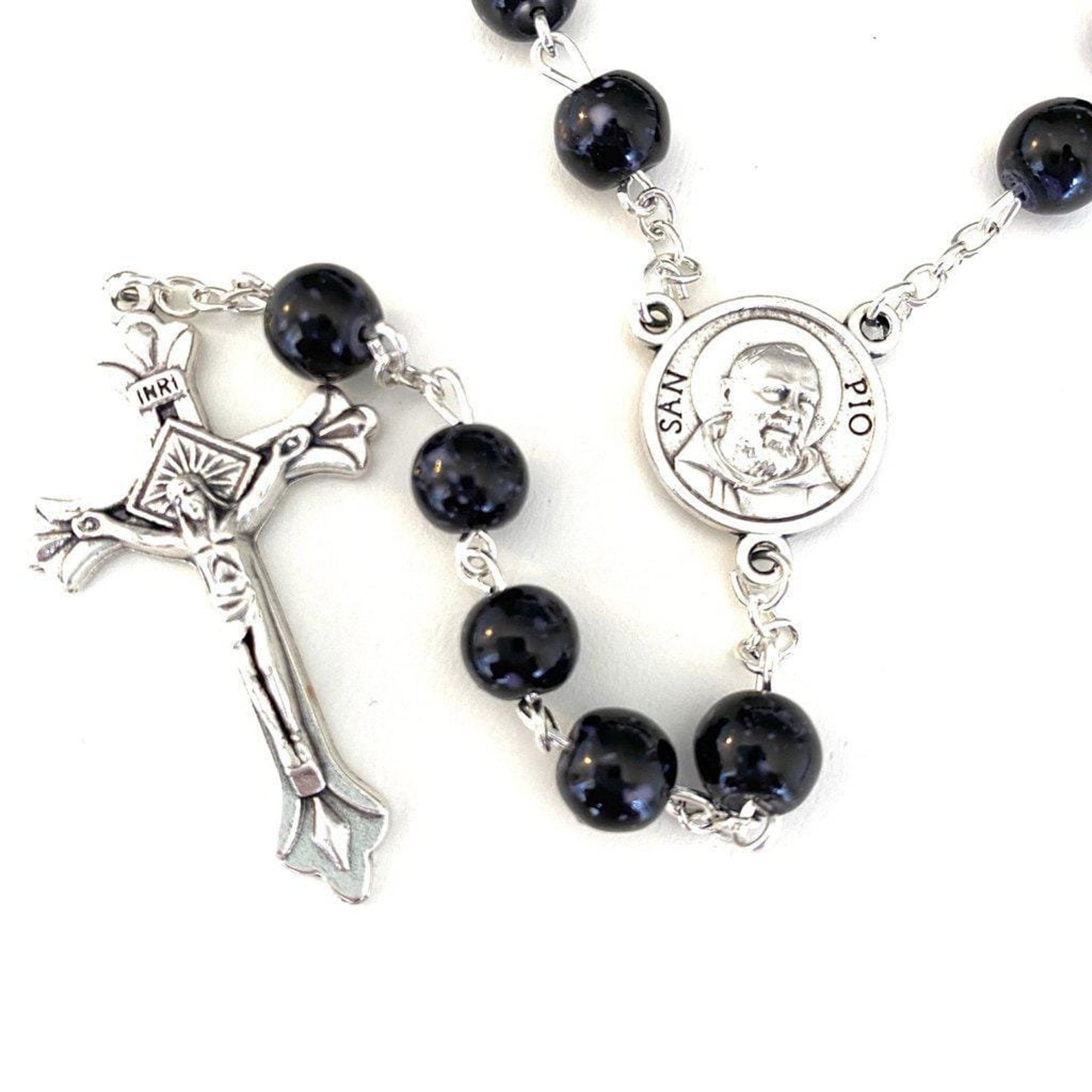 St Father Pio Blessed Rosary-chain W/ 2nd Class Free Relic - Etsy