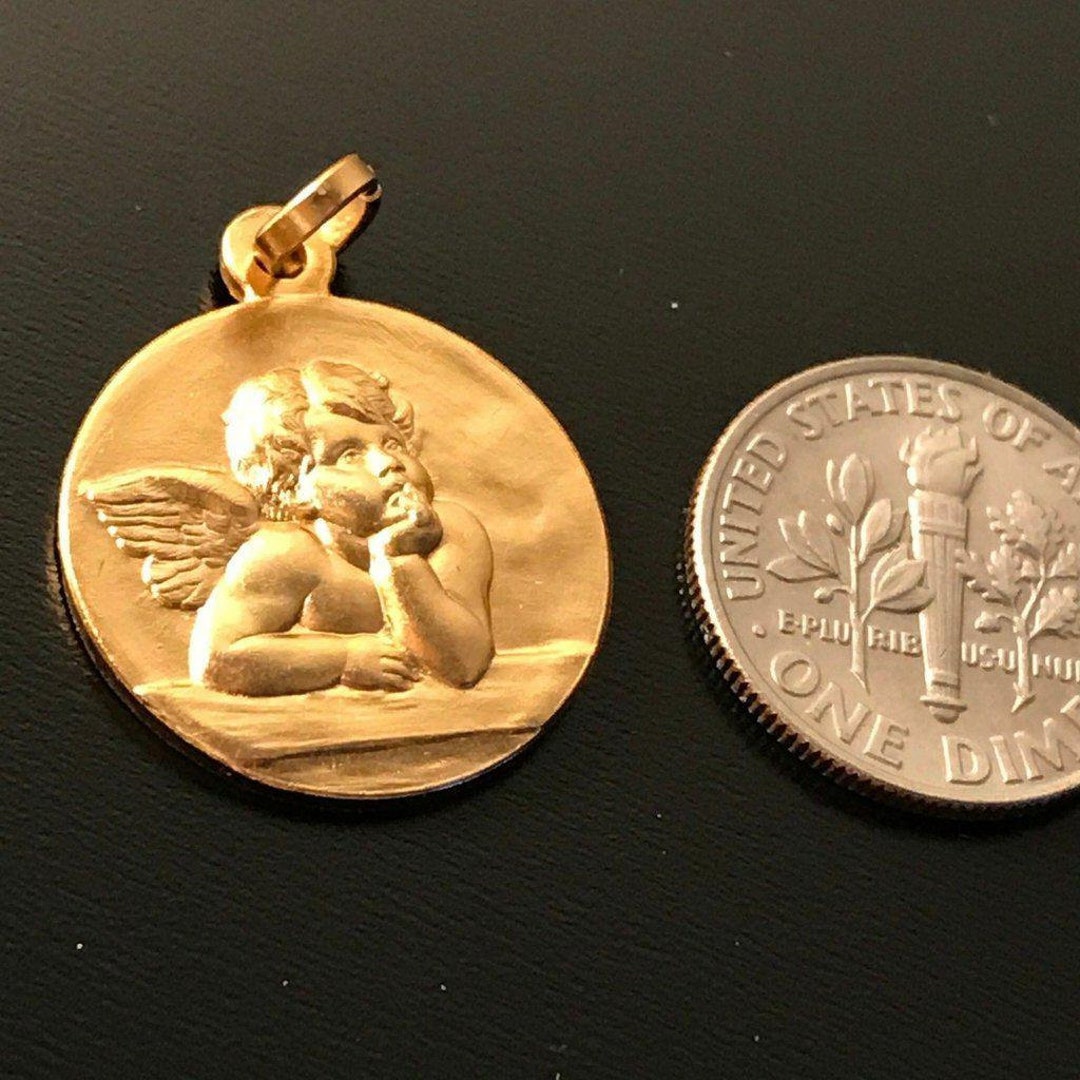 Guardian Angel Silver 925 Catholic Medal / Charm Blessed by - Etsy