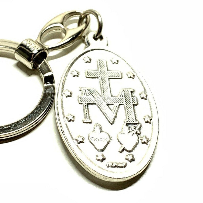 Miraculous Medal Catholic Key Ring Keychain Keyring Blessed by | Etsy