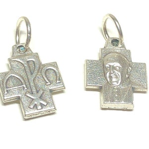 2X Tiny Chi Rho Cross Blessed by Pope Francis Medals - Etsy
