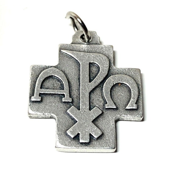Chi Rho Cross Blessed By Pope Francis Catholic Medal | Etsy