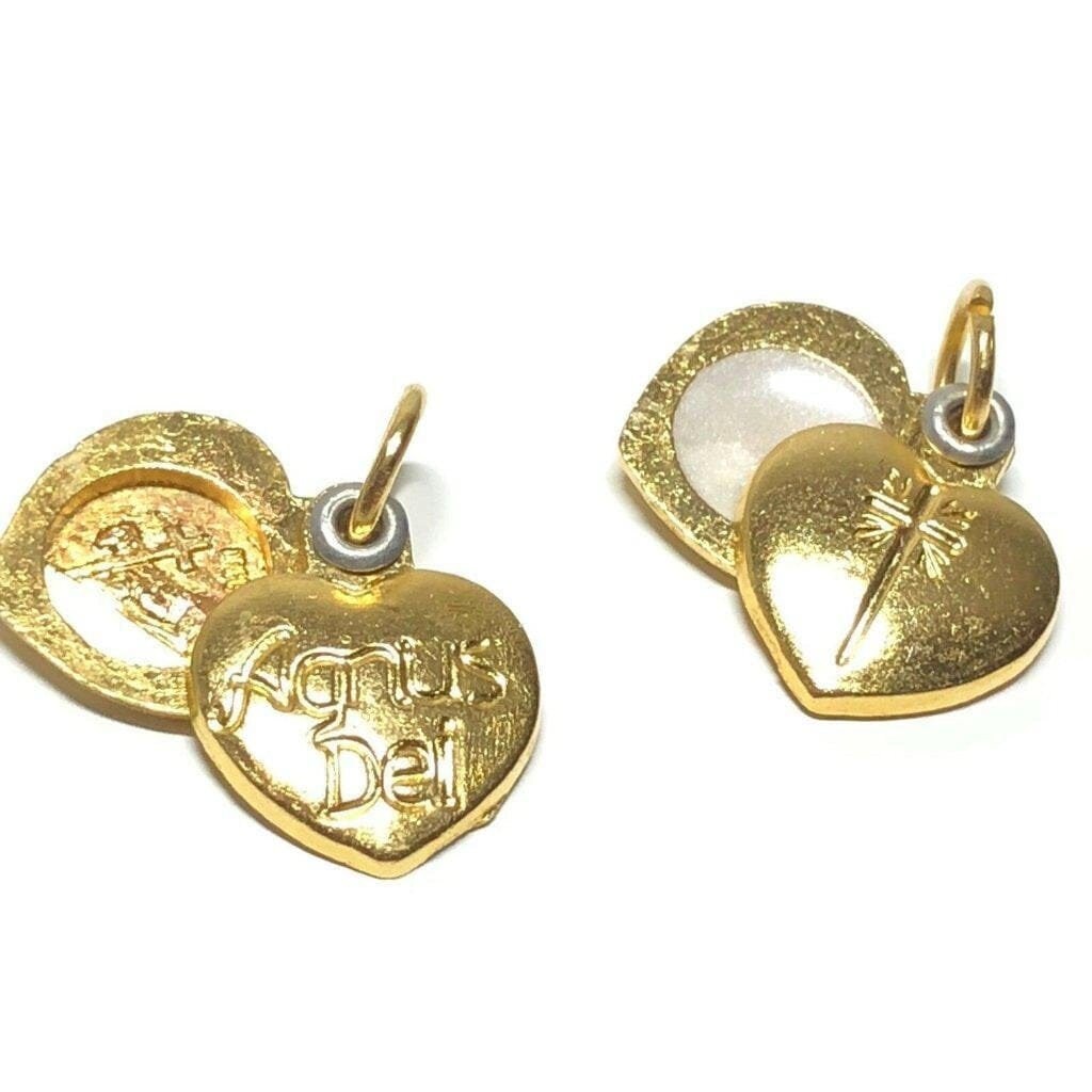 Agnus Dei Sacramental Gold Tone Medal Pendant Charm Medalla - Etsy