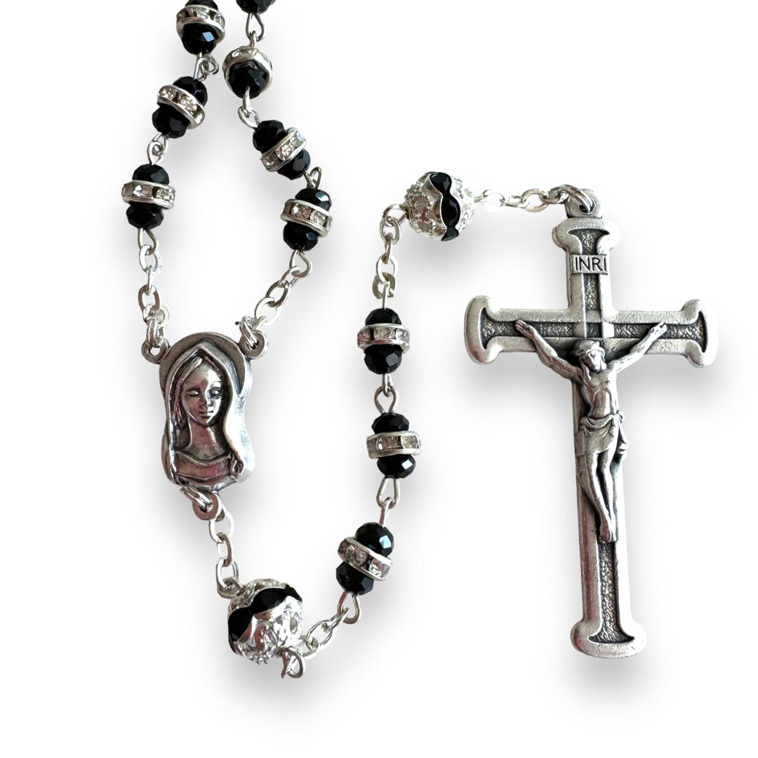 Shiny Bohemian Crystal Rosary - Blessed by Pope Francis - Etsy