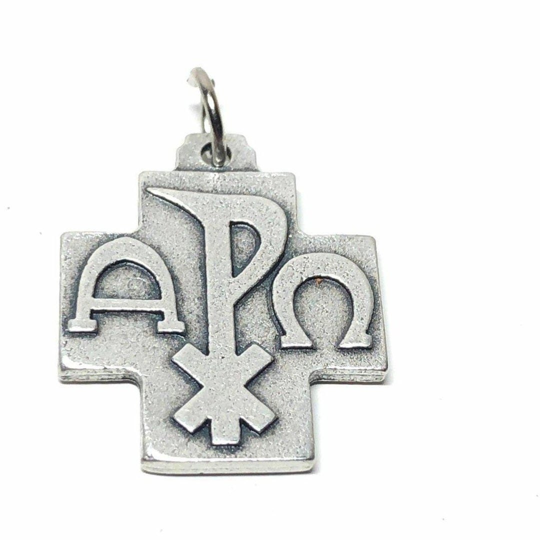 Chi Rho Cross Blessed by Pope Francis Catholic Medal - Etsy