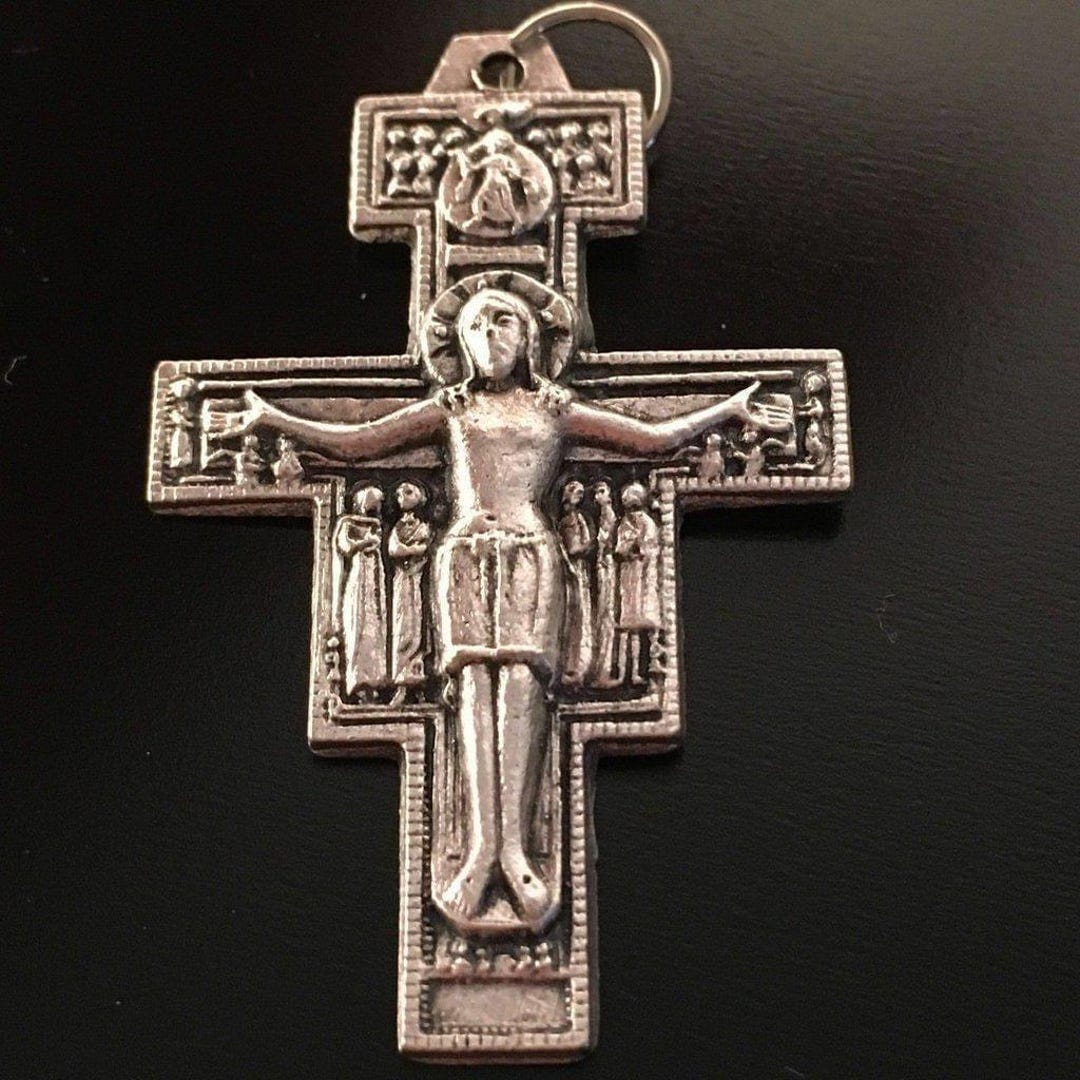 St. Damian Crucifix Blessed by Pope- Cross - Pendant - Parts - Etsy