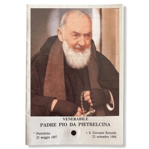 Padre Pio Holy Card - St. Pio Vintage Prayer Card - Etsy