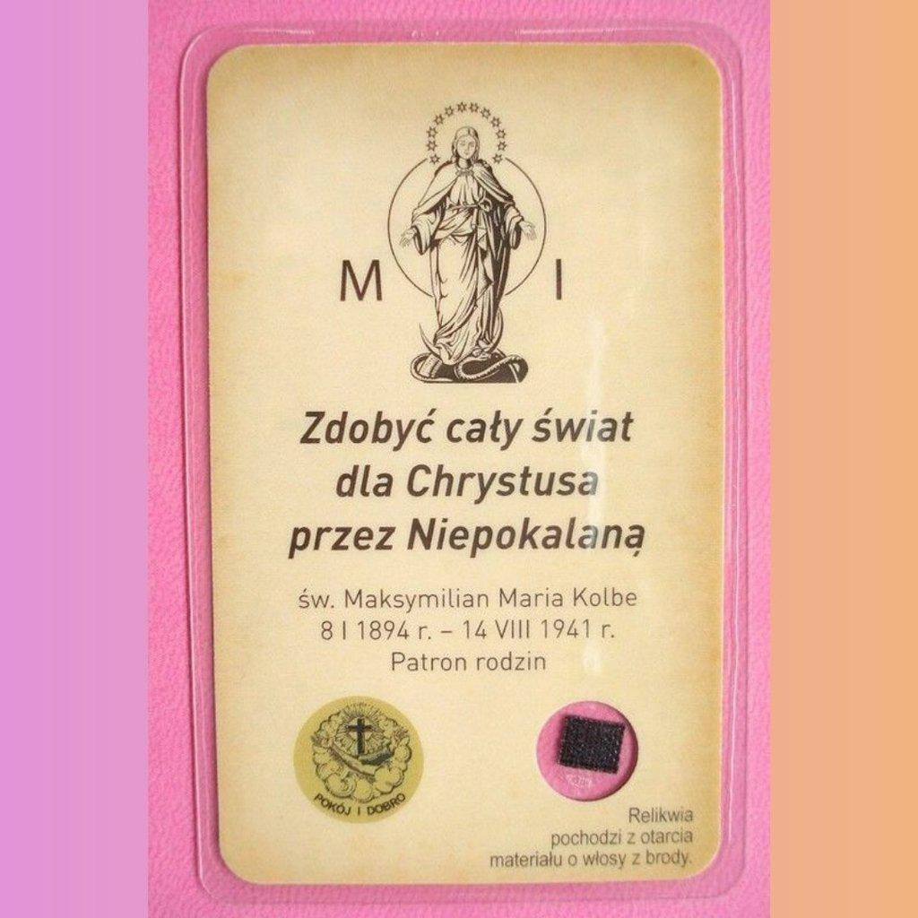 Relic Card Reliquary St. Maximilian Maria Kolbe Relic - Etsy