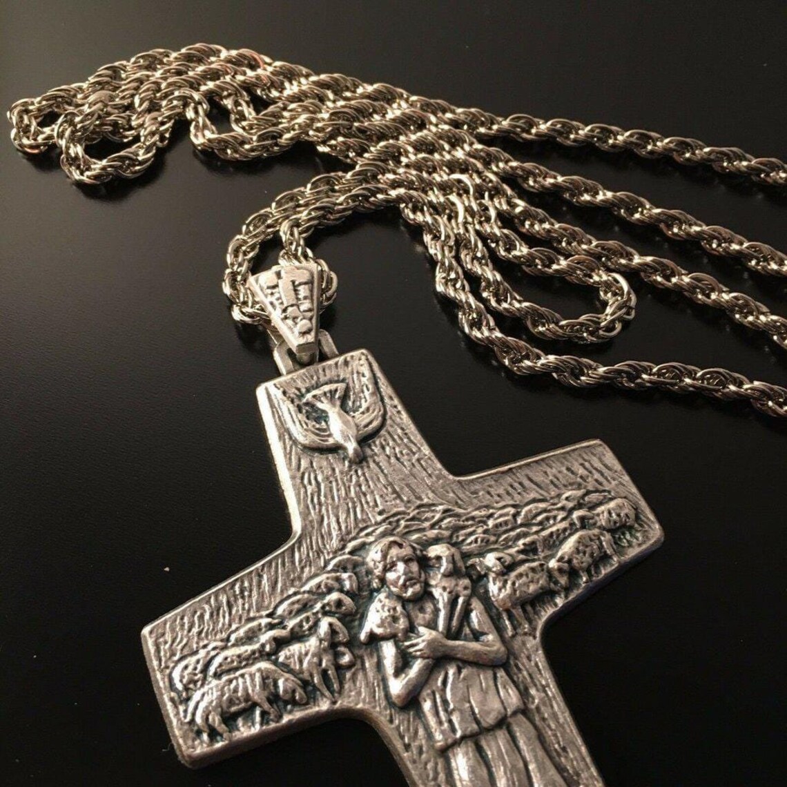 Pope Francis Original Pectoral Cross Good Pastor Crucifix - Etsy